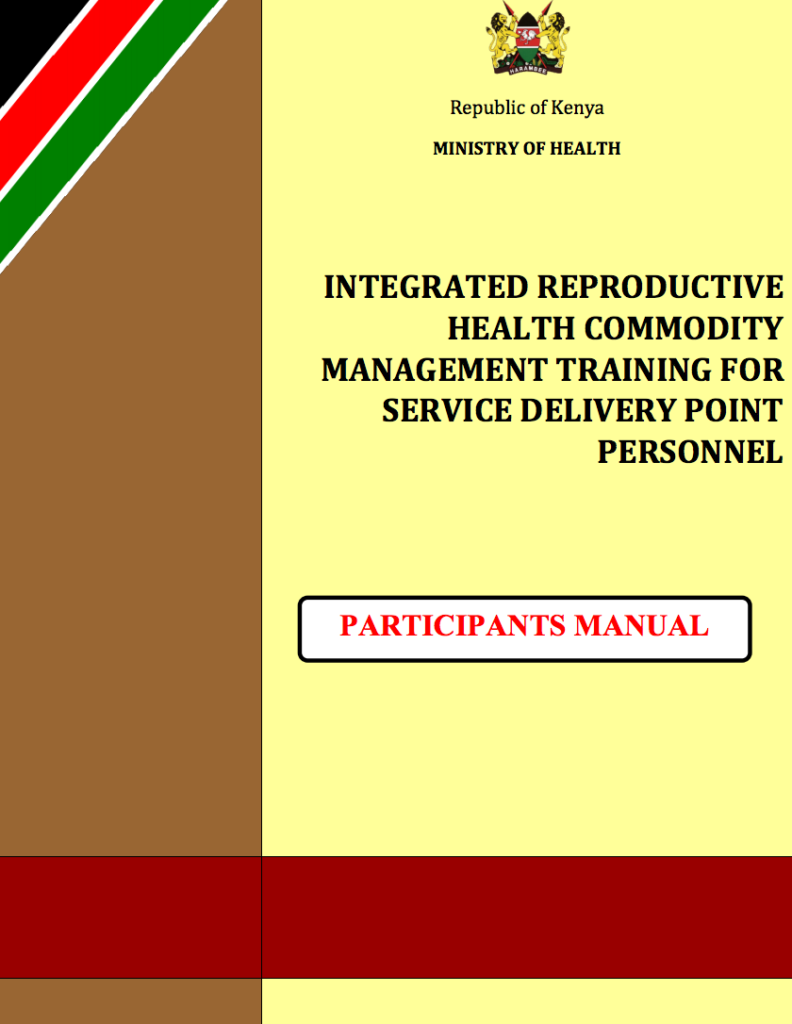 Reproductive Health Commodity Management Training Manual | The ...