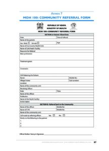 Community Referral form MOH 100 | The Challenge Initiative